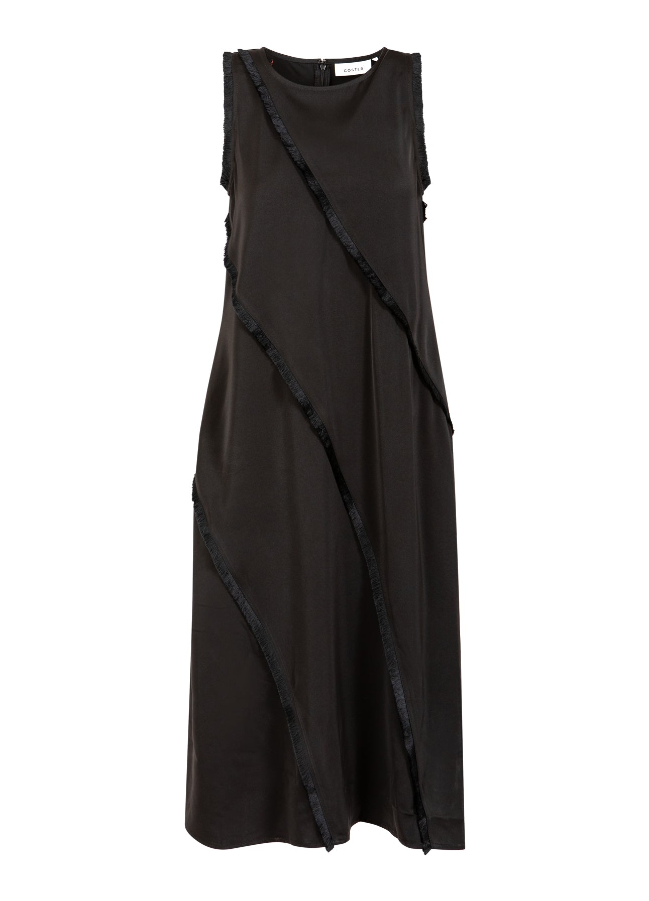 DRESS WITH RAW EDGES - Black – costercopenhagen.com